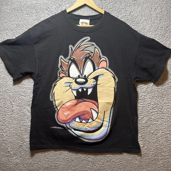 Looney Toons | Shirts | Vintage Taz Looney Tunes Cartoon L Big Face ...